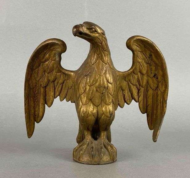 Antique Brass American Eagle Finial - Matthew Bullock Auctioneers