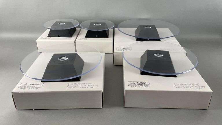 Group of 5 Revolving Display Stands with Light - Matthew Bullock ...