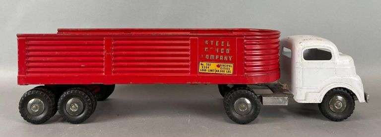 Vintage Structo Steel Cargo Co. Pressed Steel Truck and Trailer ...