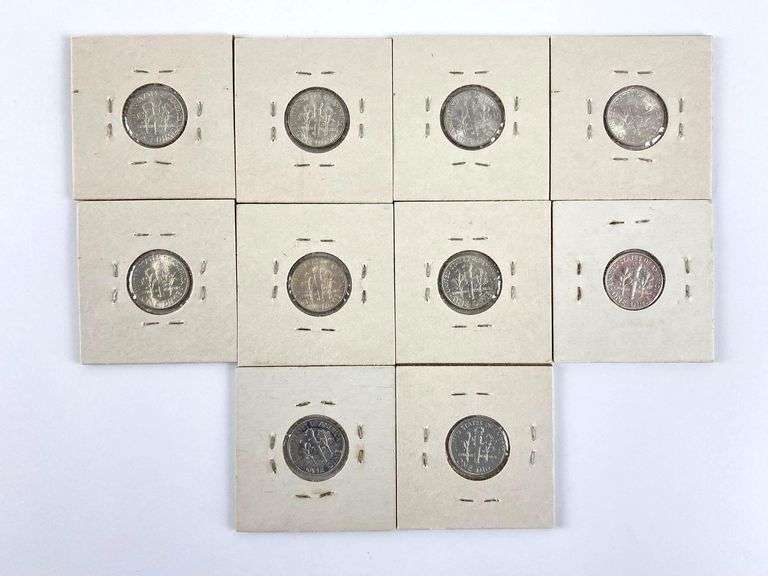 Group of (10) BU 1940s-1960s US Roosevelt Dimes - Matthew Bullock ...