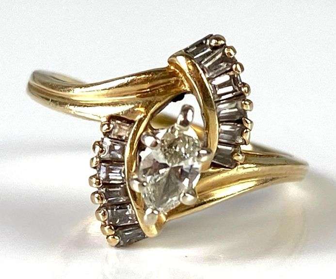 14K Gold Diamond Ring - Matthew Bullock Auctioneers