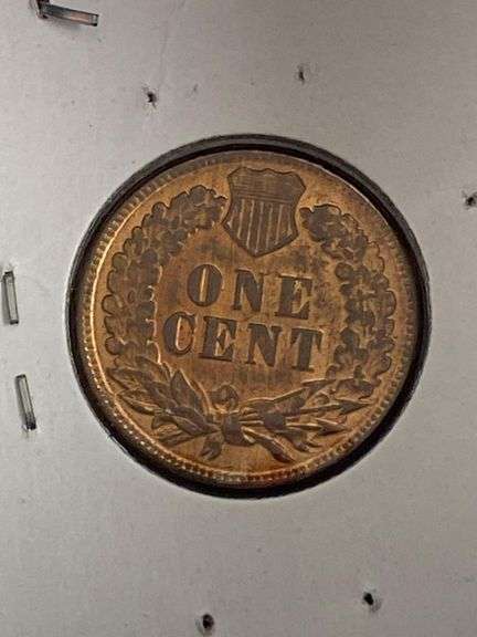 1883 US Indian Head One Cent Coin - Matthew Bullock Auctioneers