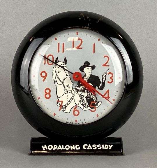 Vintage US Time Corporation Hopalong Cassidy Hoppy Alarm Clock ...