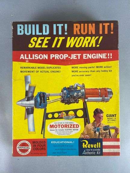 Vintage Revell Allison Prop-Jet Engine 3/32 Scale Kit - Matthew Bullock ...