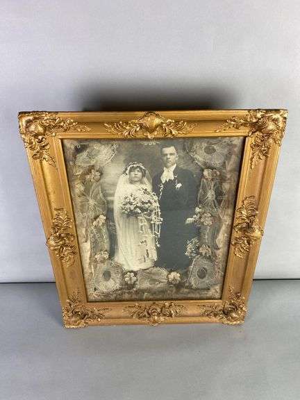 Antique Wedding Day Shadow Box With Gilt Frame - Matthew Bullock ...