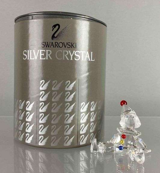 Swarovski Silver Crystal Cheerful Time Puppet Figurine with Box ...