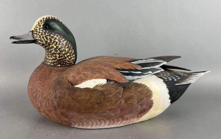 Hadley Collection Hand-Painted Wigeon Duck Sculpture - Matthew Bullock ...