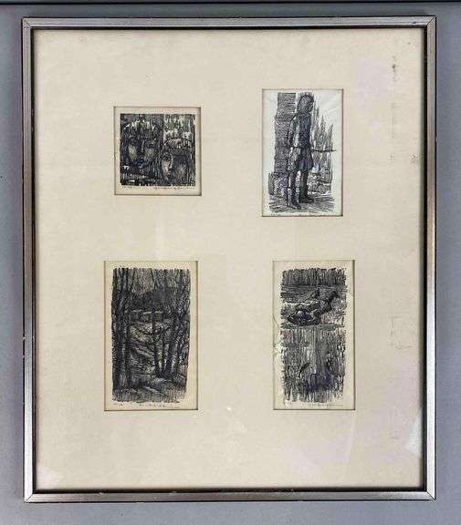 Group of 4 Signed Lithographs on Paper - Matthew Bullock Auctioneers