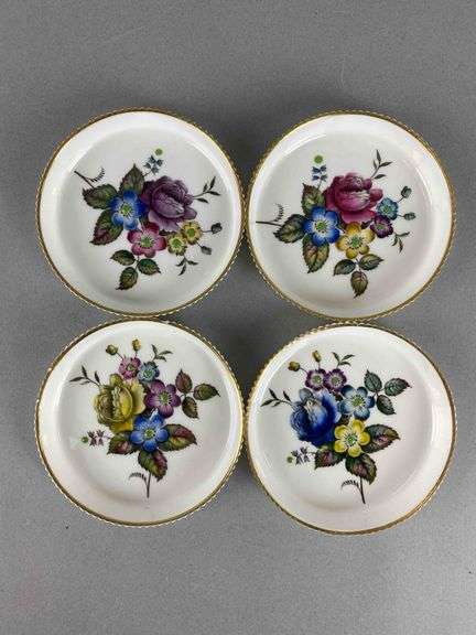 Group of 4 Royal Worcester Fine Bone China Coasters - Matthew Bullock ...