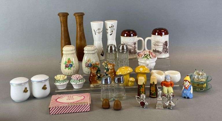 Group of Assorted Salt and Pepper Shakers and More - Matthew Bullock Auctioneers