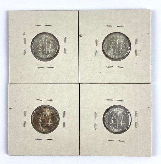 Group of (4) BU 1940s-1950s US Roosevelt Dimes - Matthew Bullock ...