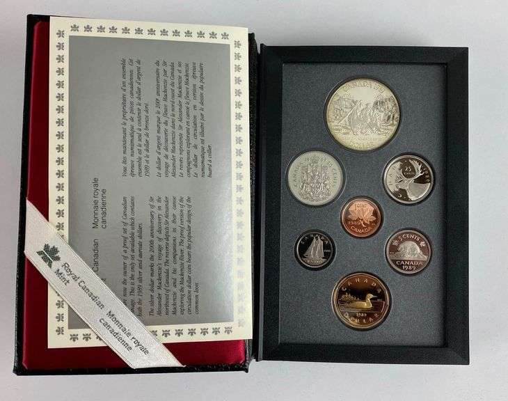 1989 Royal Canadian Mint Proof Coin Set - Matthew Bullock Auctioneers