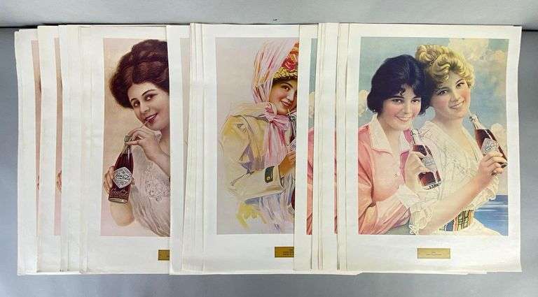 Group of Reproduction Coca-Cola Advertising Lithographs - Matthew ...