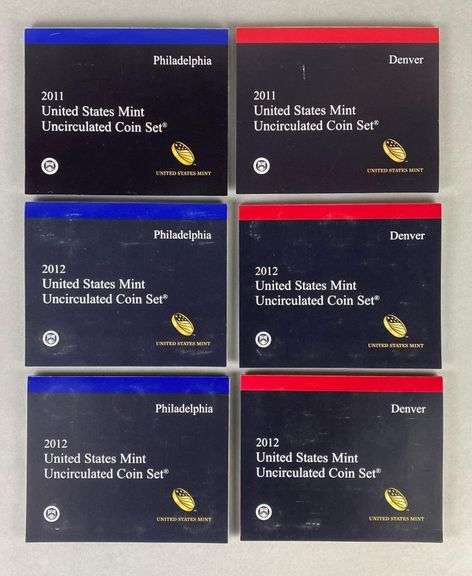 Group of 6 US Mint Uncirculated Coin Proof Sets - Matthew Bullock ...