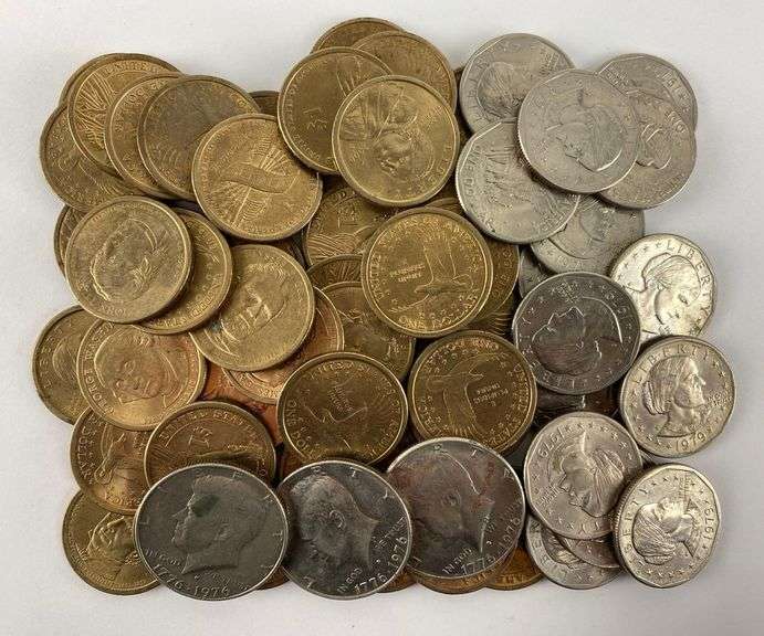 Group of Assorted One Dollar Coins and More - Matthew Bullock Auctioneers