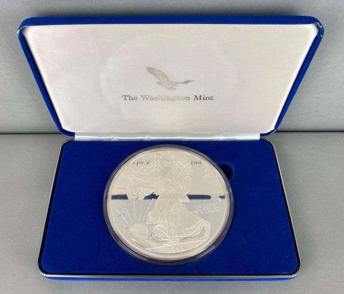 MASSIVE 1995 Washington Mint American Silver Eagle 5 Lb. 999 Fine ...