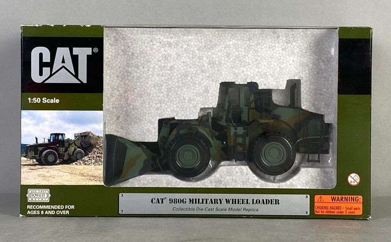 Cat Die-Cast 980G Military Wheel Loader Model - Matthew Bullock Auctioneers