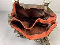 Charlie Lapson Faux Alligator Skin Purse - Matthew Bullock Auctioneers