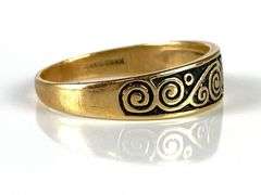 14K Gold Keepsake Swirl Mens Ring - Matthew Bullock Auctioneers