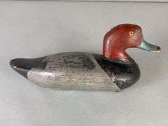 Vintage Redhead Drake Wood Duck Decoy - Matthew Bullock Auctioneers