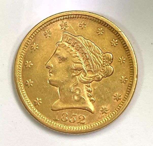 1852 $2.50 US Gold Liberty Head - Matthew Bullock Auctioneers