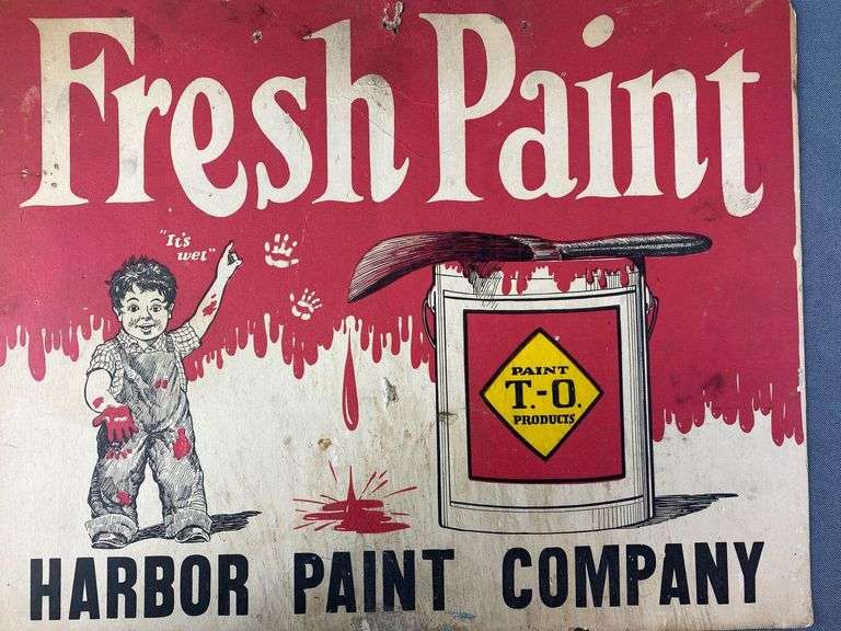 Group of 2 Harbor Paint Company Signs - Matthew Bullock Auctioneers