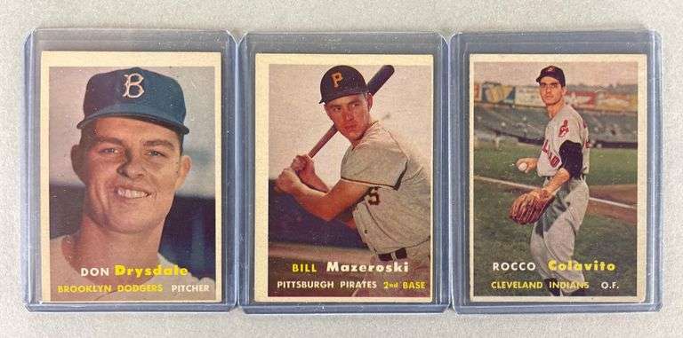 1957 Topps Don Drysdale, Mazeroski, and Colavito Rookies - Matthew ...