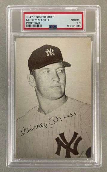 1947 - 1966 Exhibits Mickey Mantle Portrait PSA 2.5 - Matthew Bullock ...