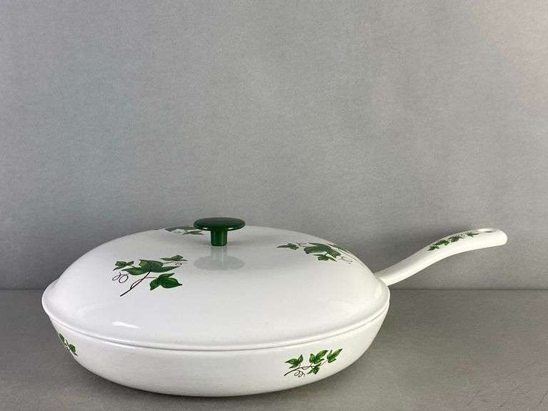 Prizer-Ware White Decorated Ivy 11 Inch Skillet - Matthew Bullock ...