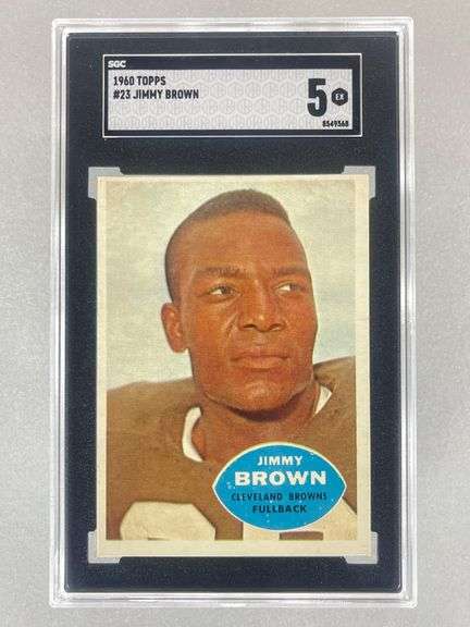 1960 Topps Jimmy Brown #23 SGC 5 - Matthew Bullock Auctioneers