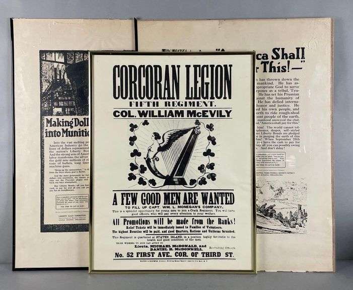 Group of WW1 Era Liberty Bonds Advertising Posters and More - Matthew ...
