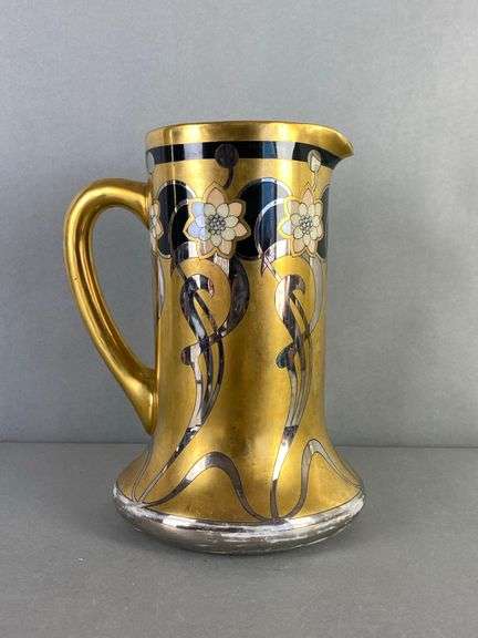Pickard Hand Painted Floral Porcelain Pitcher - Matthew Bullock Auctioneers