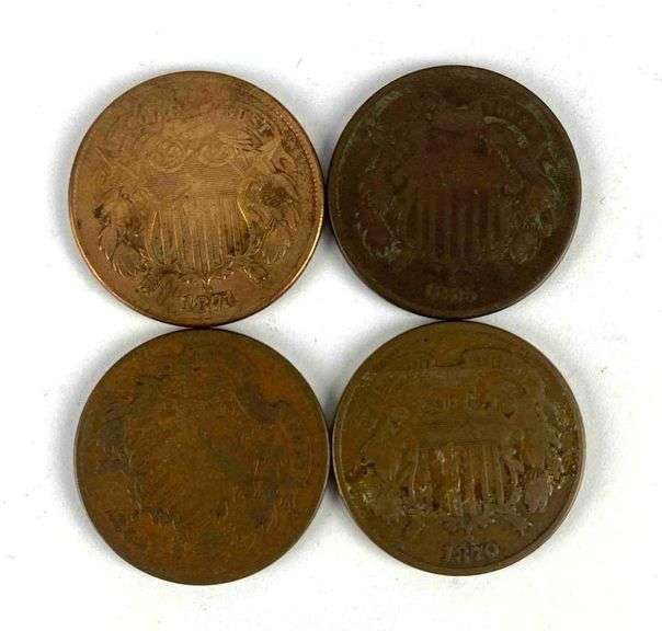 Group 4 US Two Cent Piece Coins - Matthew Bullock Auctioneers
