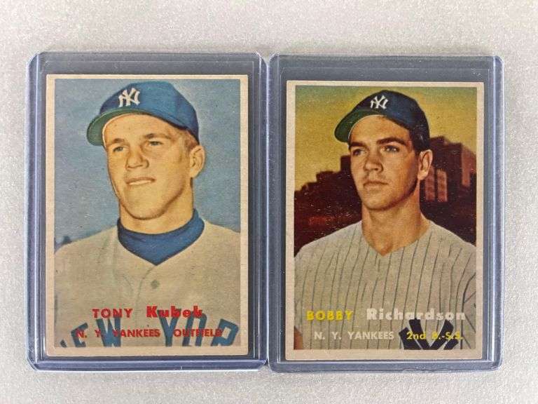 1957 Topps Bobby Richardson and Tony Kubek Yankees Rookies - Matthew ...