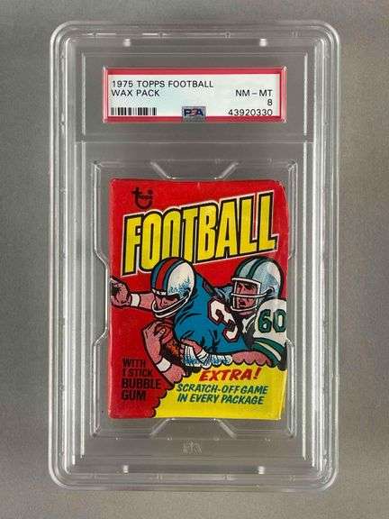 1975 Topps Football Wax Pack PSA 8 - Matthew Bullock Auctioneers
