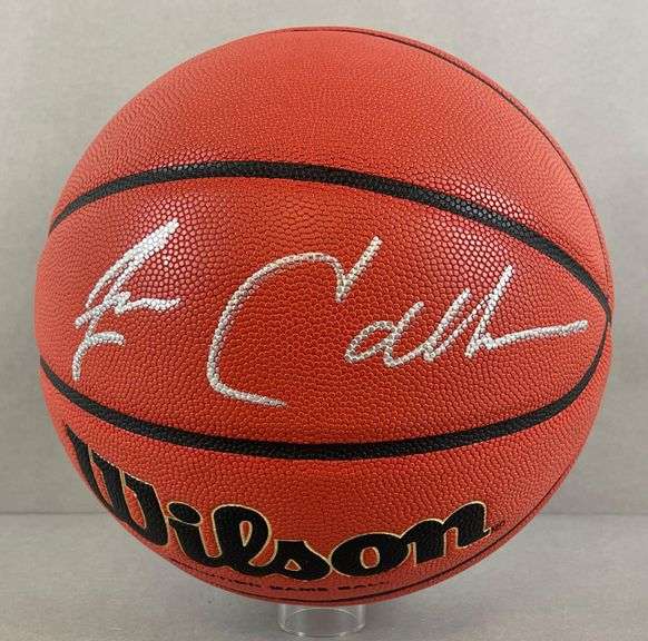 Jim Calhoun Signed Official NCAA Wilson Basketball with Ticket ...