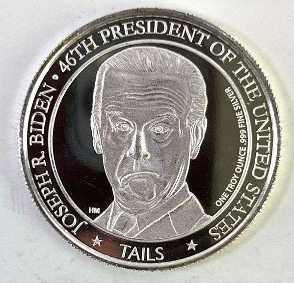 2020-2024 Donald Trump Joe Biden Heads/Tails 1 oz .999 Fine Silver ...