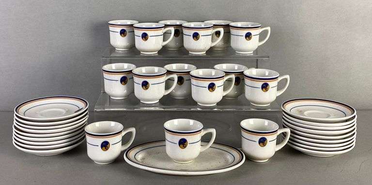 Set of MAC Porcelain Teacups and Saucers - Matthew Bullock Auctioneers