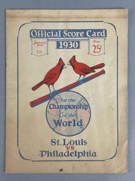 Rare 1930 World Series Program St. Louis Cardinals vs Philadelphia ...