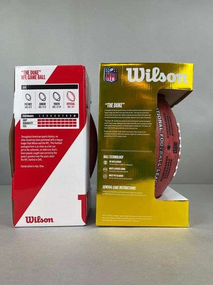 5 - Official NFL Wilson The Duke Footballs with Boxes - Matthew Bullock ...