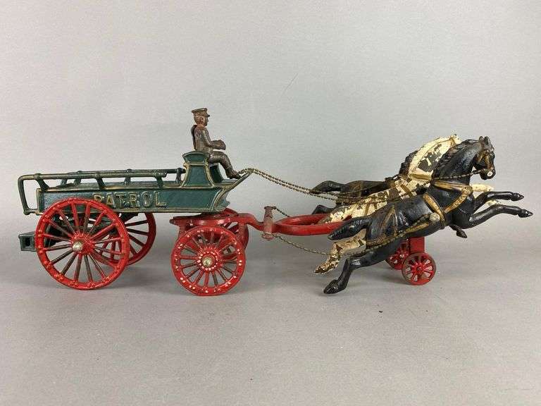 Antique Cast-Iron Police Patrol Horse Drawn Carriage - Matthew Bullock ...