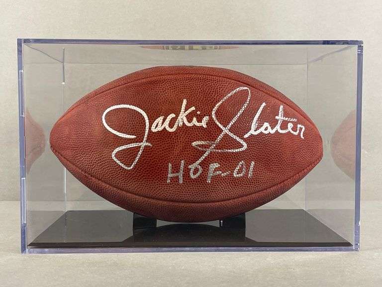 Jackie Slater Signed Official NFL The Duke Football with Inscription ...
