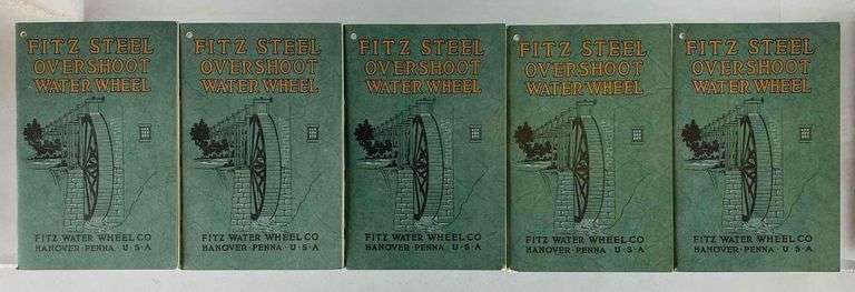 Group of 5 Fitz Steel Overshoot Water Wheel Pamphlet - Matthew Bullock ...