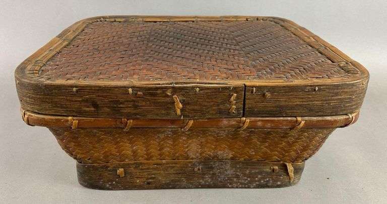 Philippine Woven Rice Basket - Matthew Bullock Auctioneers