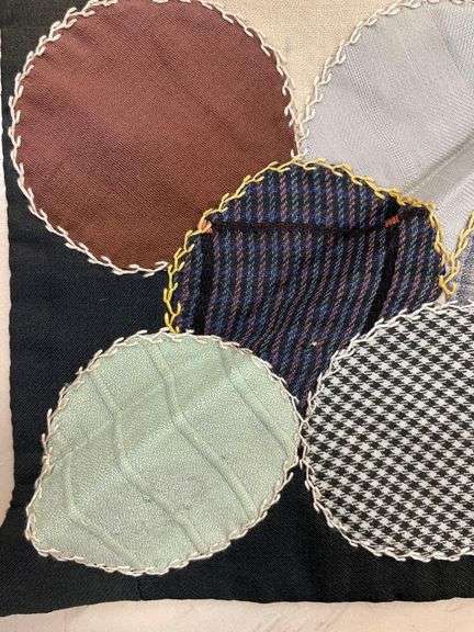 Vintage Hand-Embroidered Clamshell Quilt - Matthew Bullock Auctioneers