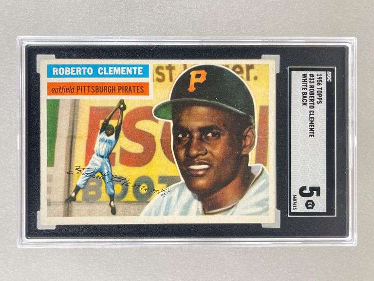 1956 Topps Roberto Clemente White Back #33 SGC 5 - Matthew Bullock ...