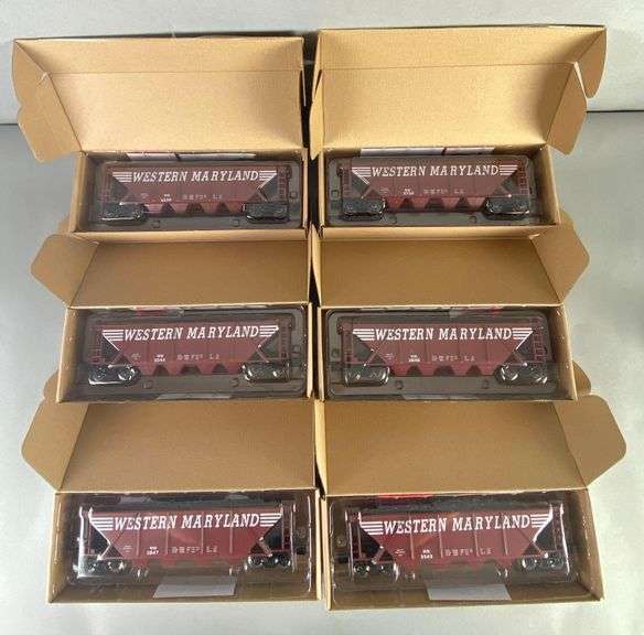 Group of 6 Menards O Scale WM Train Coal Hopper Cars - Matthew Bullock ...