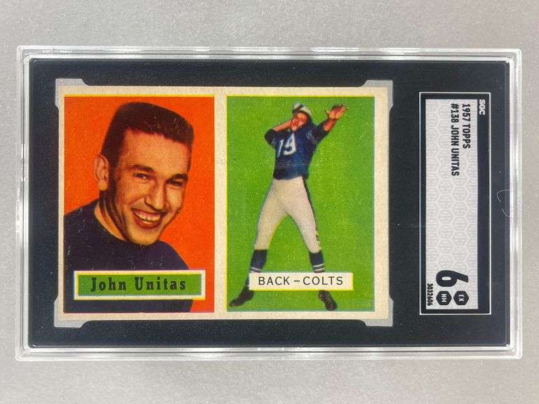 1957 Topps Johnny Unitas #138 SGC 6 Rookie - Matthew Bullock Auctioneers