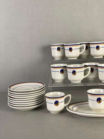Set of MAC Porcelain Teacups and Saucers - Matthew Bullock Auctioneers