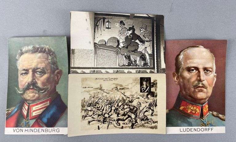 Postcards - 4 WW1 German Military - Matthew Bullock Auctioneers